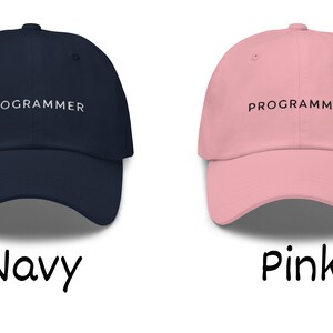 PROGRAMMER Dad Hat | Custom Embroidered Cap | Unisex Adjustable Hat ...