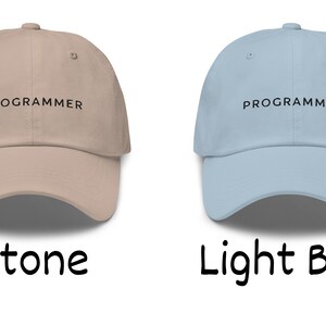 PROGRAMMER Dad Hat | Custom Embroidered Cap | Unisex Adjustable Hat ...