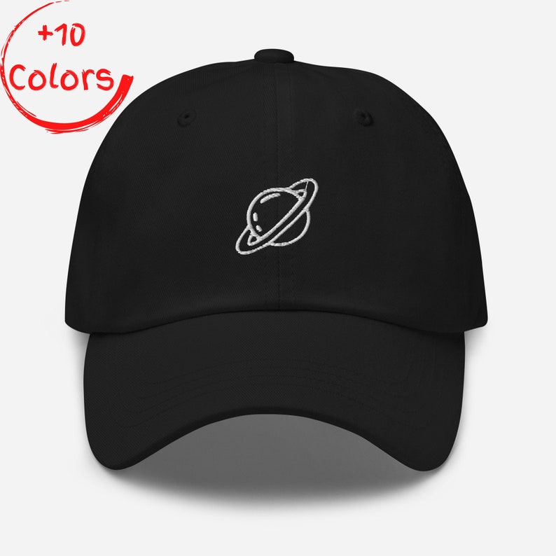 Saturn Dad Hat | Embroidered Planet Cap | Unisex Adjustable Baseball ...