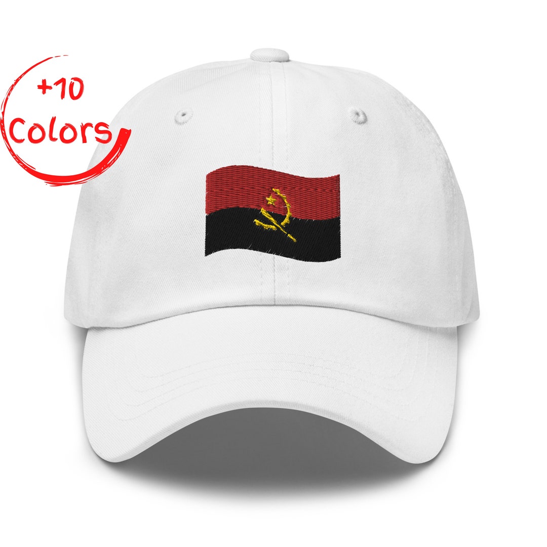 Angola Flag Dad Hat | Embroidered Baseball Cap | Angolan Pride Gift ...