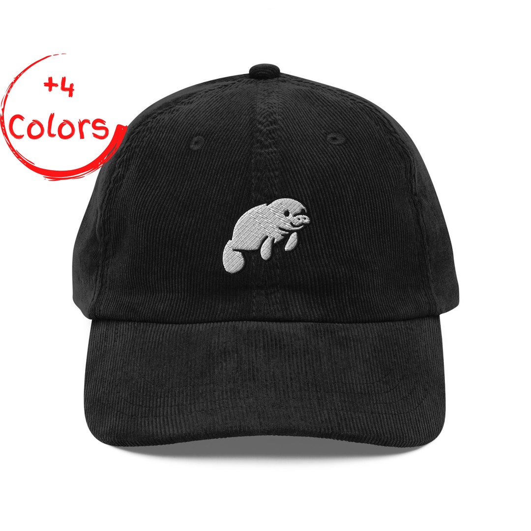 MANATEE Corduroy Cap Marine Life Lover Gift Gentle Sea Creature Cap ...