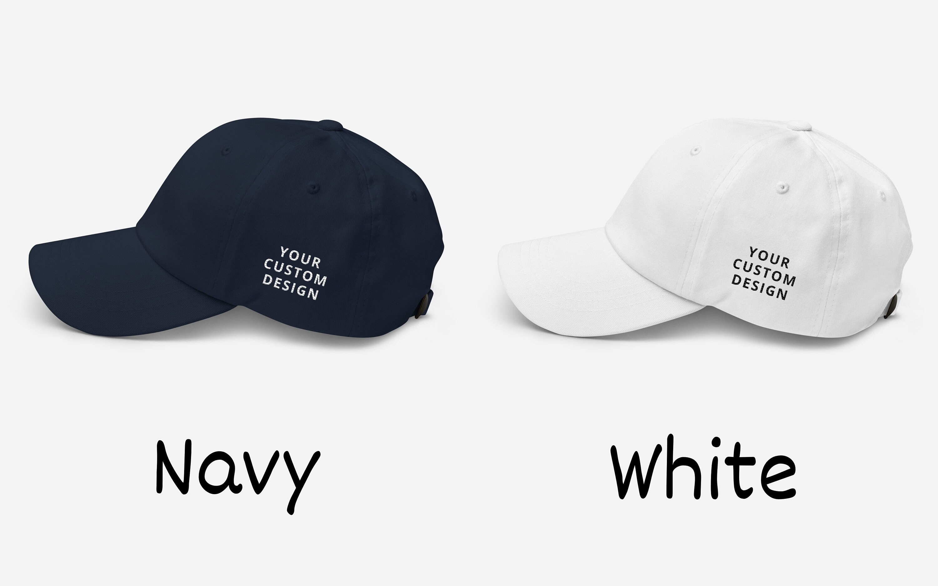 Custom Left Side Stitch Embroidered Design Dad Hat Custom Hat ...