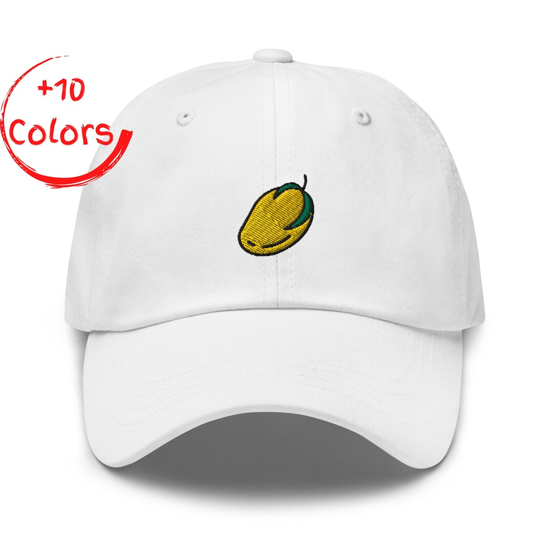 Mango Embroidered Hat | Summer Fruit Cap | Adjustable Baseball Cap ...