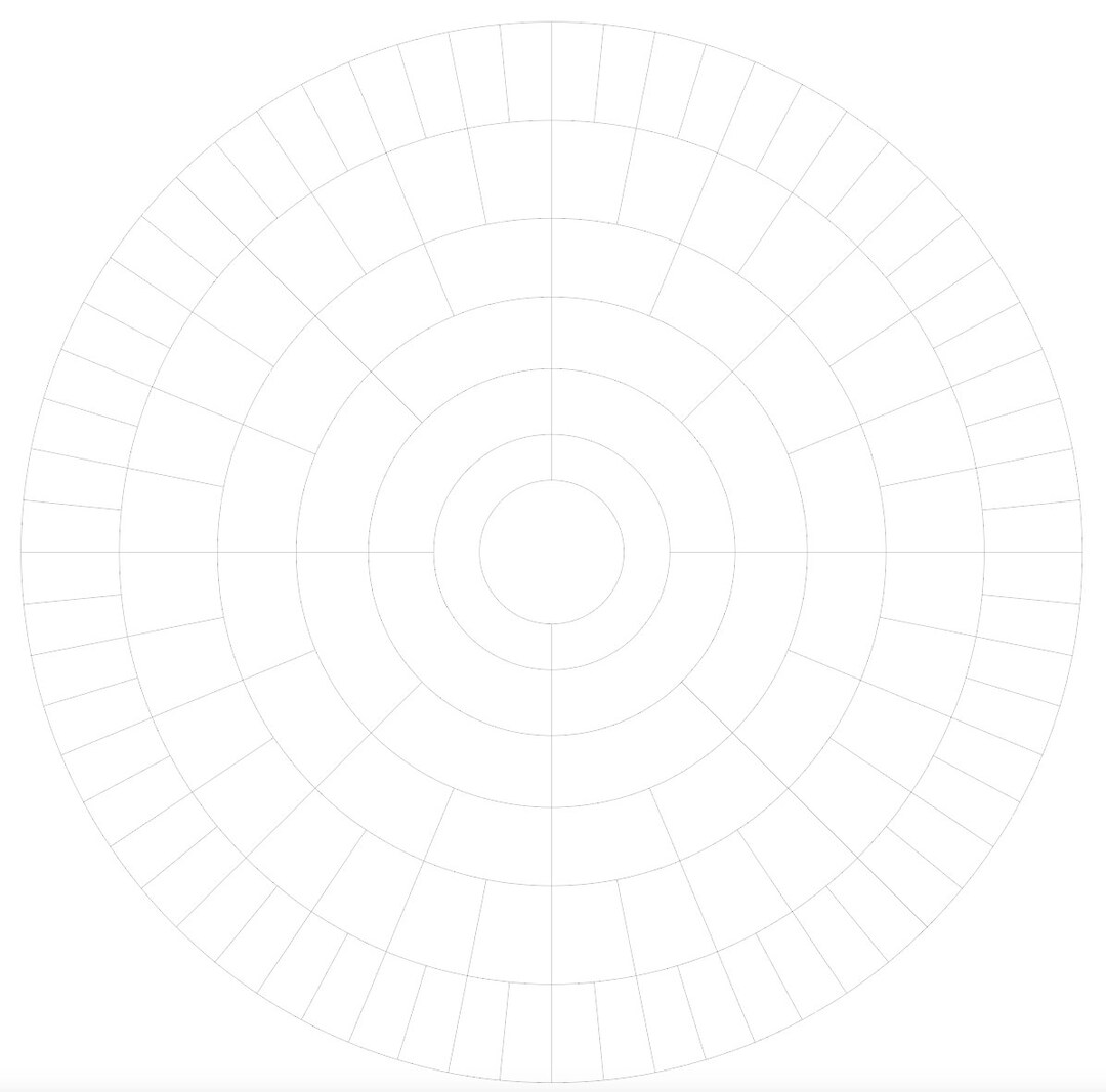 Family Tree - 7 Gen Blank Circle Chart - 2 Versions - Ready to Print ...