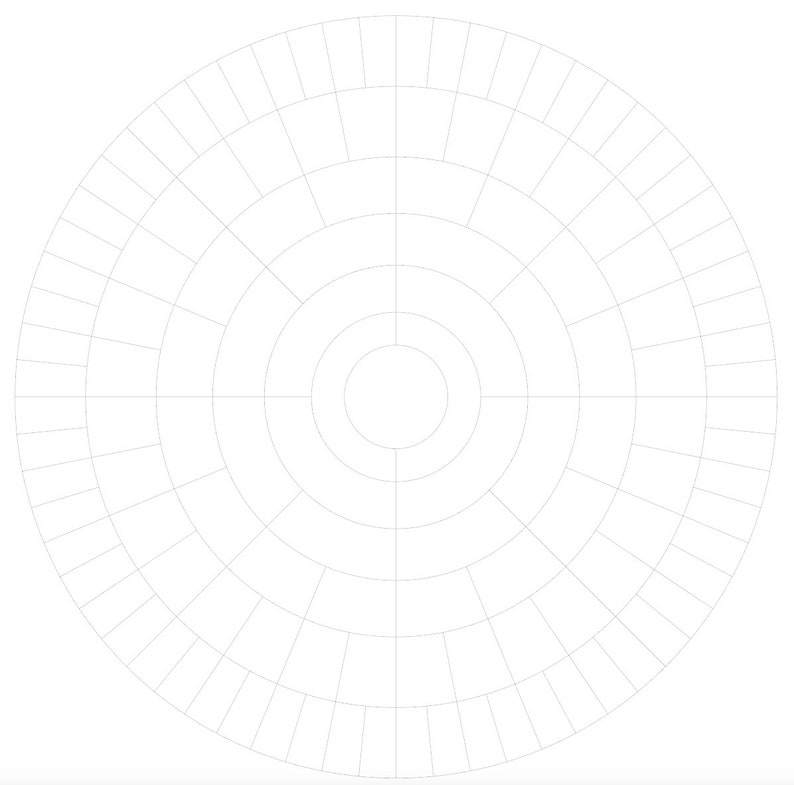 Family Tree - 7 Gen Blank Circle Chart - 2 Versions - Ready to Print ...