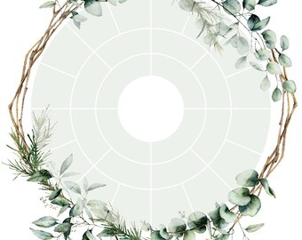 Family Tree Circle Template | Etsy Australia