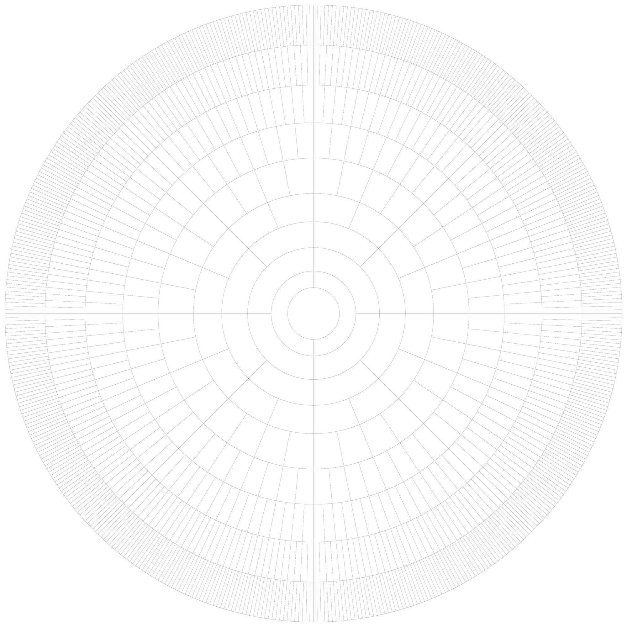Family Tree - 10 Gen Blank Circle Chart - 2 Versions - Ready to Print ...