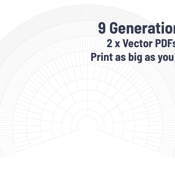 Family Tree Fan Chart Download - Etsy
