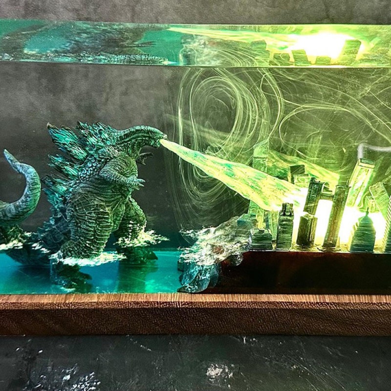 Godzilla Lamp - Etsy