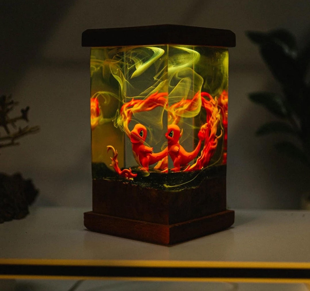 Po.ke.mon Resin Lamp, Charm.ander Epoxy Lamp, Charizard Poke.mon Lamp ...