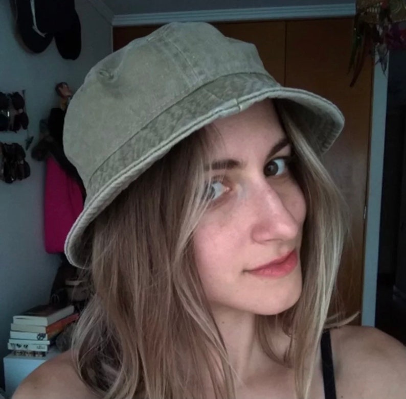 Washed Bucket Hat Fisher-mans Hat Unisex Bucket Hat Washed - Etsy