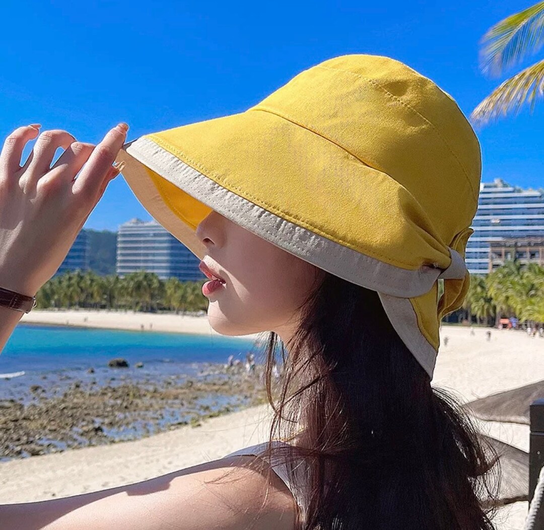 Ladies Beach Hat Wide Brim Cotton Hat Ladies Sun Hat - Etsy