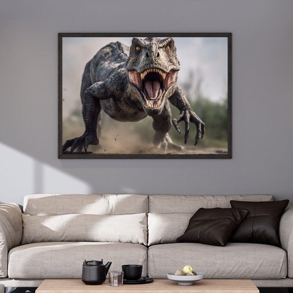 T Rex Painting - Etsy