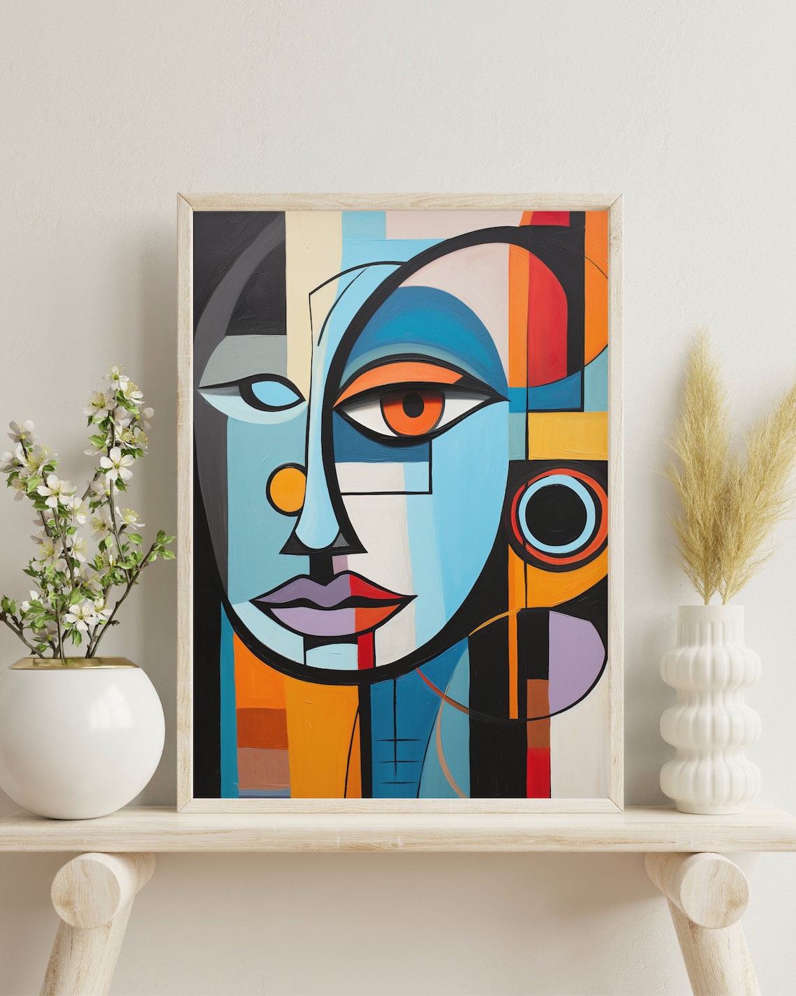 Abstract Face Poster Print Wall Decor Perfect for Framing Abstract Art ...