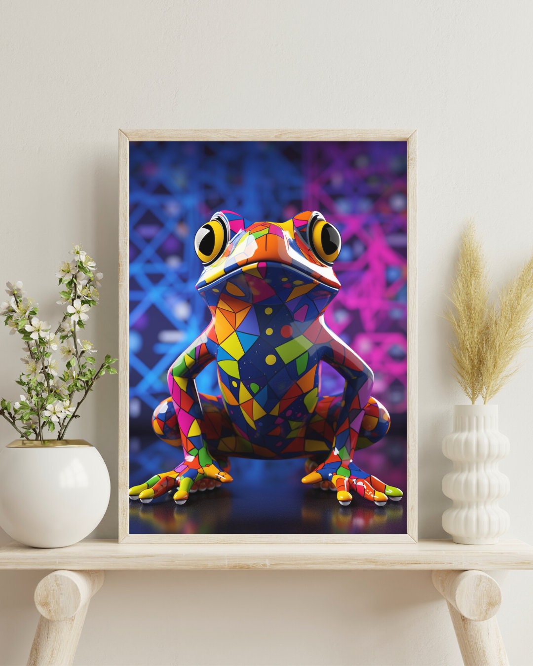 Art Frog Poster Print | Frog Street Art | Frog Wall Decor | Colorful ...