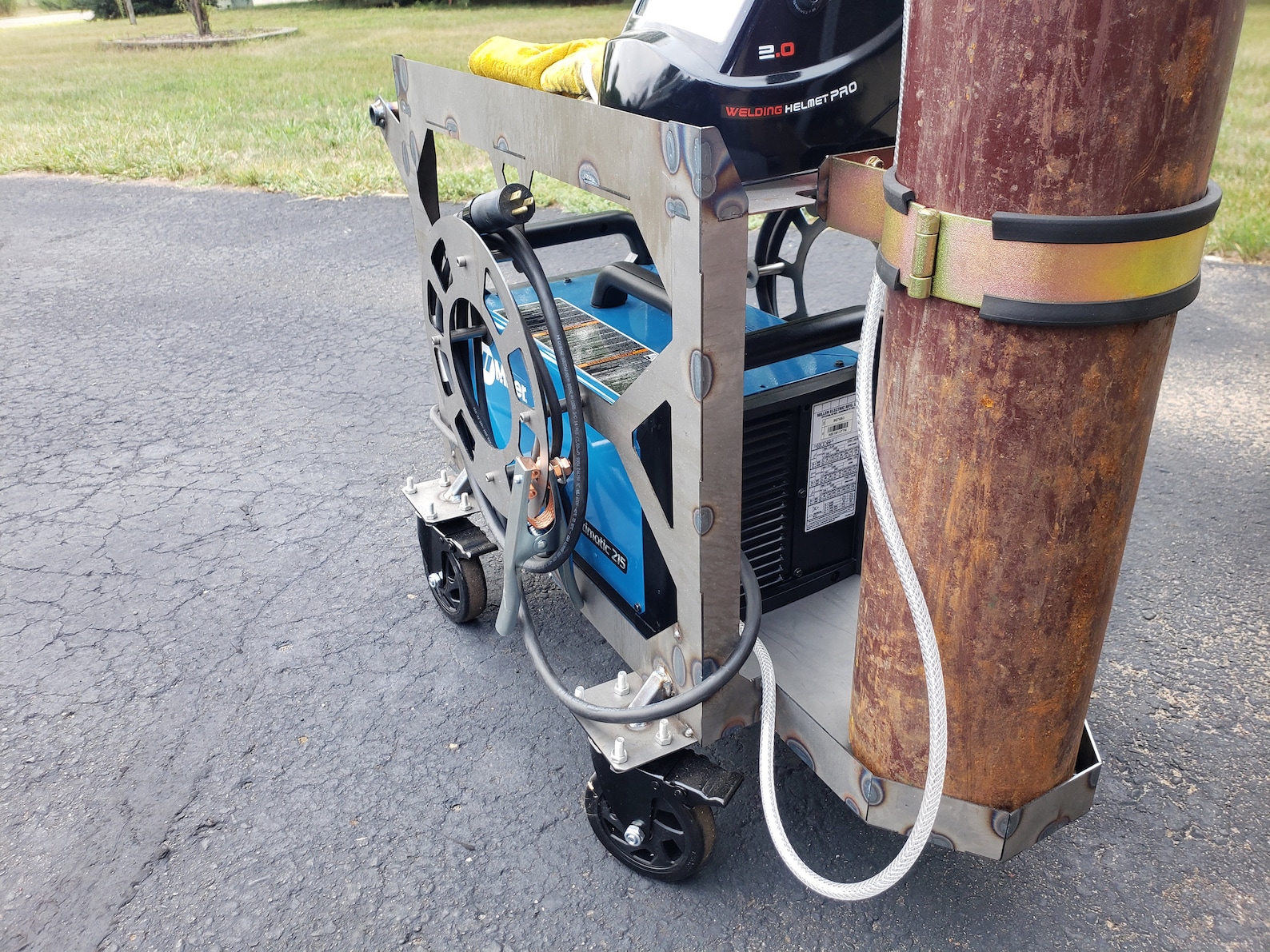 DIY Welding Cart Files to Make | Custom Cart With Hose and Cord Hanger ...