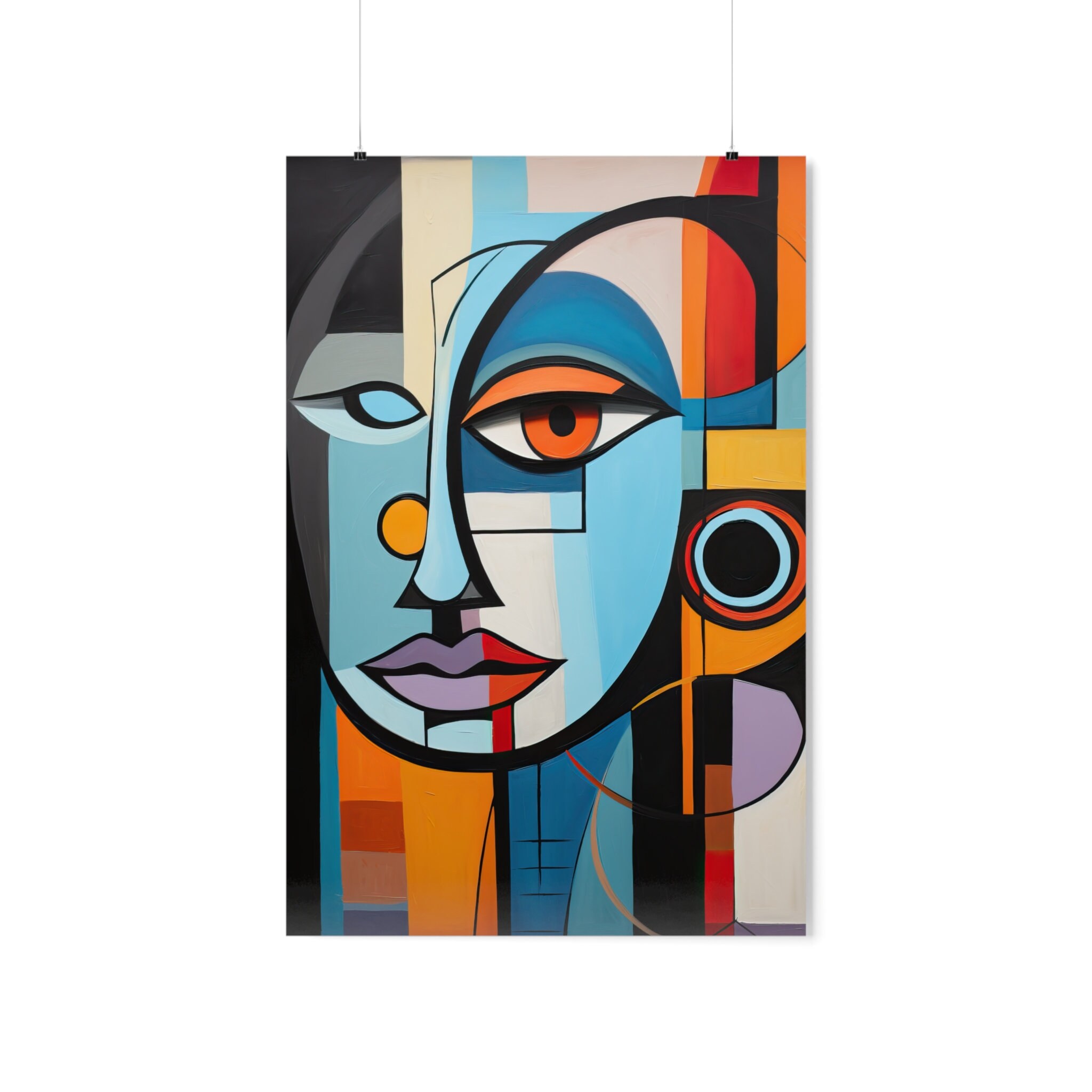 Abstract Face Poster Print Wall Decor Perfect for Framing Abstract Art ...