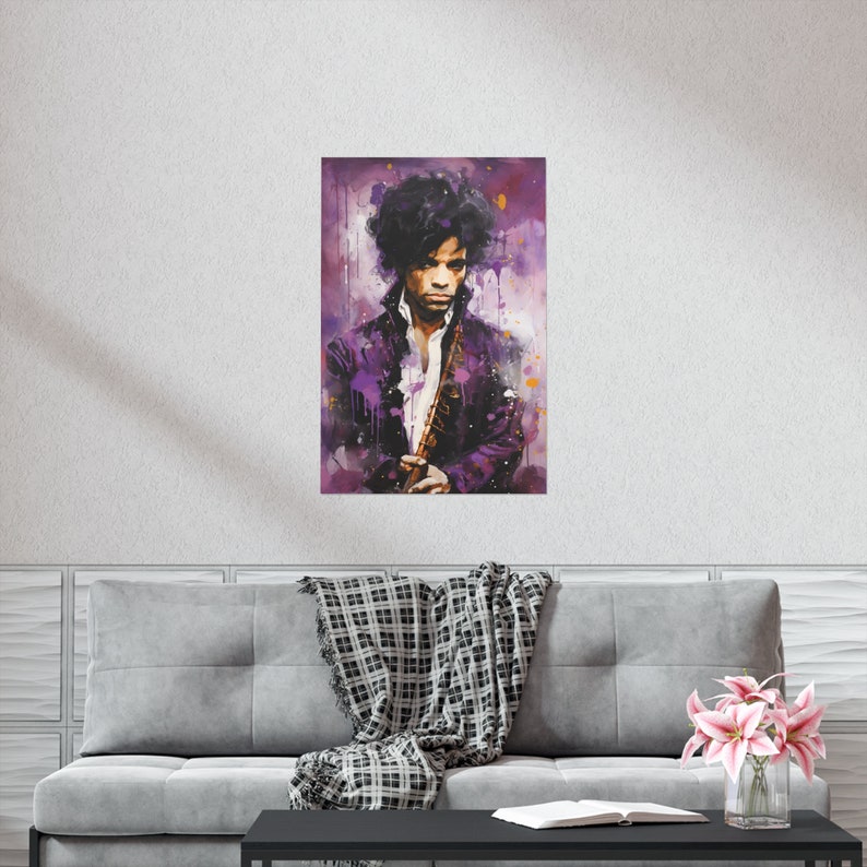 Abstract Prince Singer Poster Print - Vibrant Tribute Artwork for Music ...