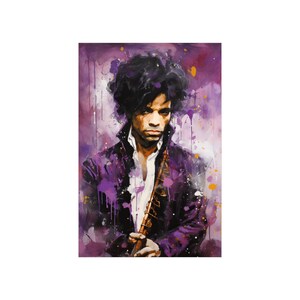 Abstract Prince Singer Poster Print - Vibrant Tribute Artwork for Music ...