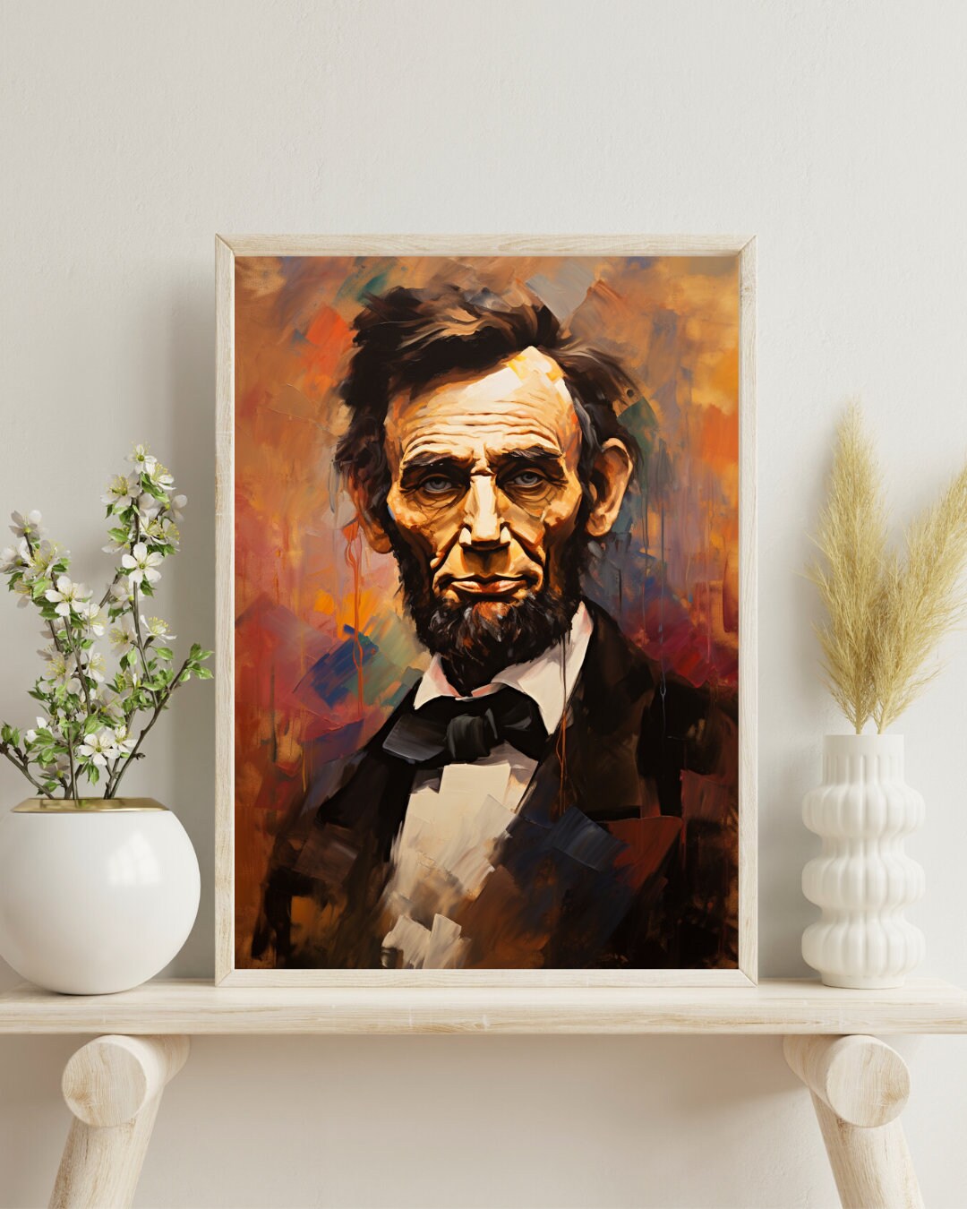 Lincoln Abstract Art - Historical Wall Decor - President Lincoln ...