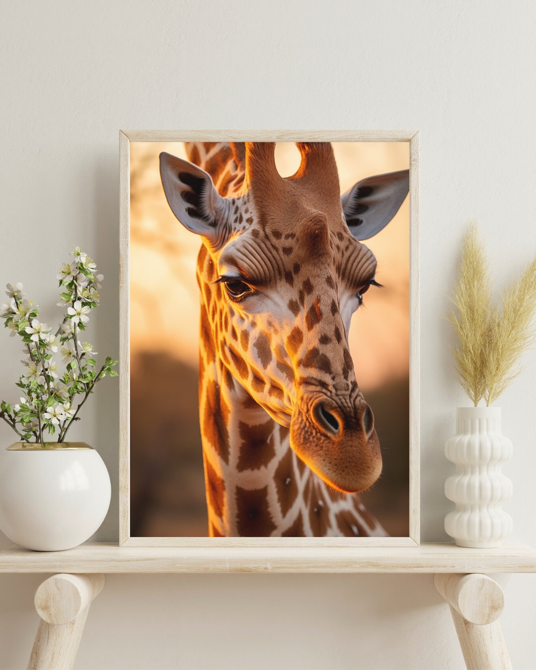 Giraffe Poster Print | Color Giraffe Art | Giraffe Wall Decor | Giraffe ...