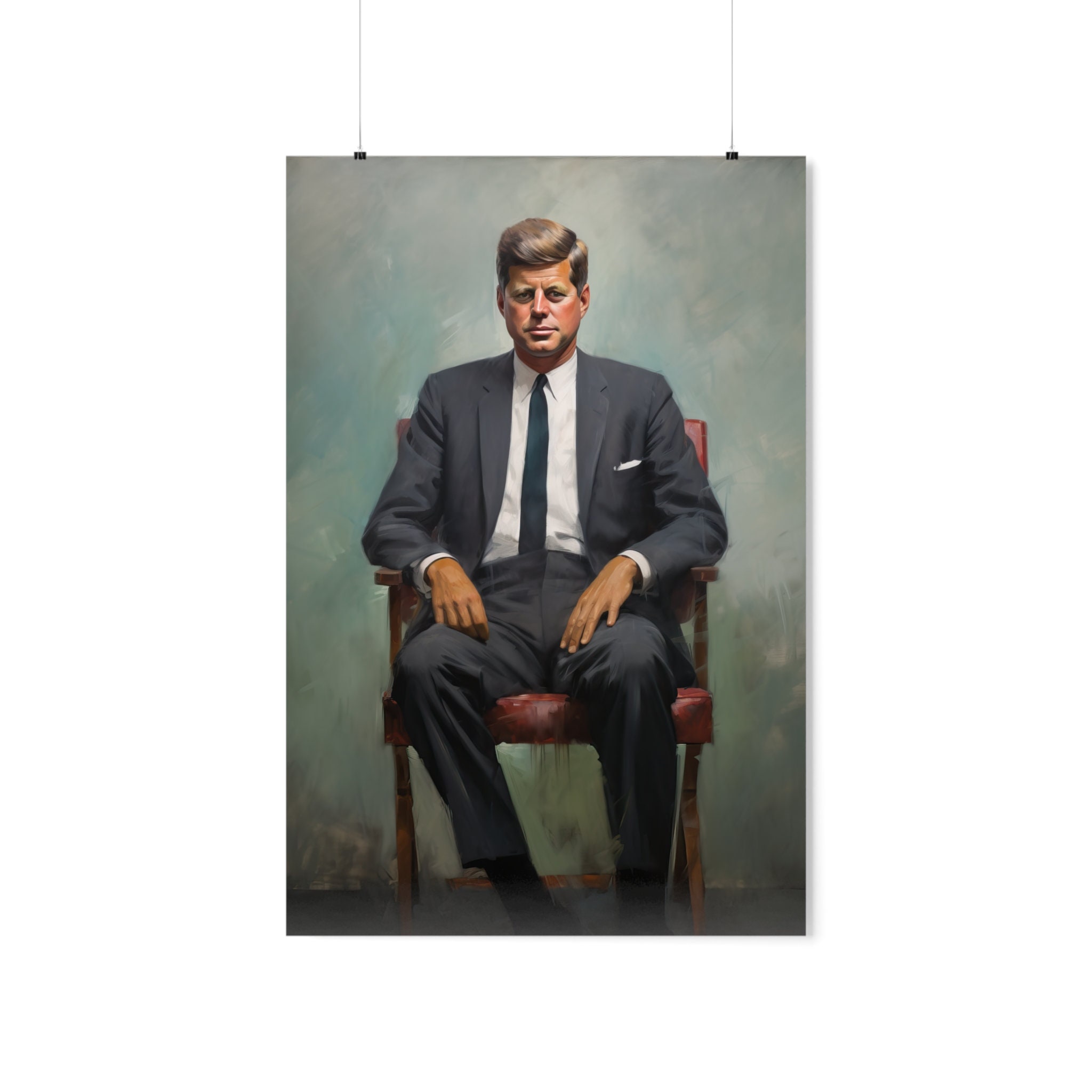 Vibrant JFK Portrait Print: Colorful JFK Art Presidential Decor Perfect ...