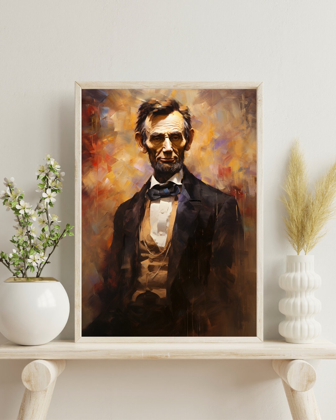 Lincoln Abstract Art - Historical Wall Decor - President Lincoln ...