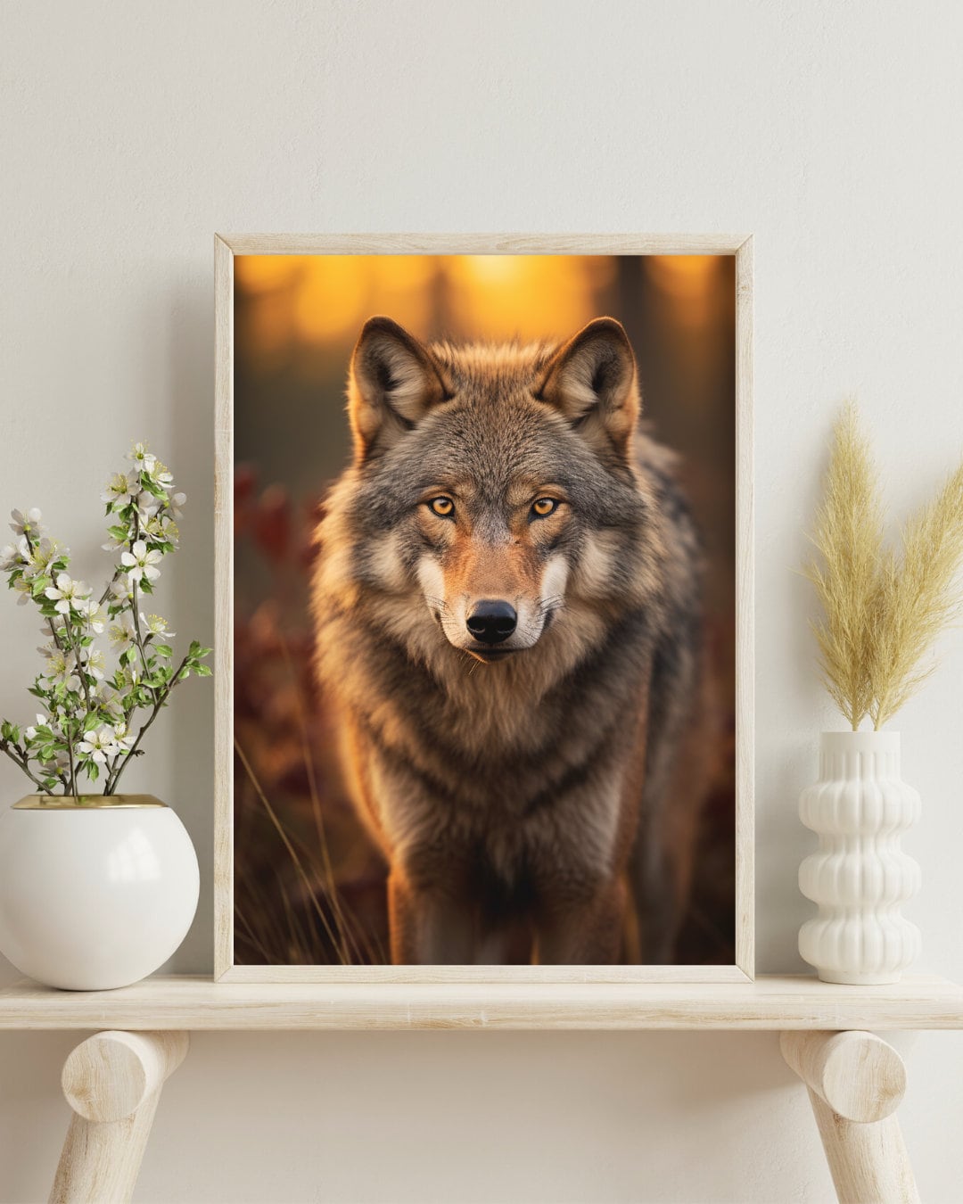Mysterious Wolf Poster Print | Western Wolf Art | Wolf Wall Decor ...