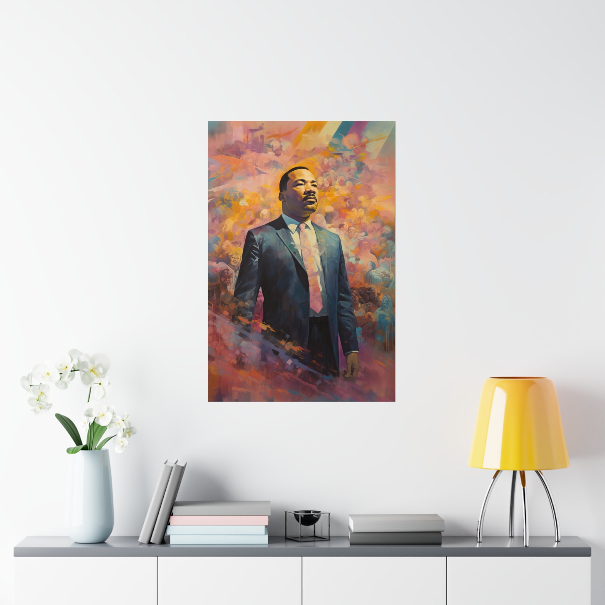 MLK Jr. Abstract Print Inspiring Civil Rights Art Vibrant and Impactful ...