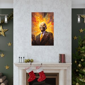 Nelson Mandela Abstract Poster Print - Inspirational Art for Decor ...