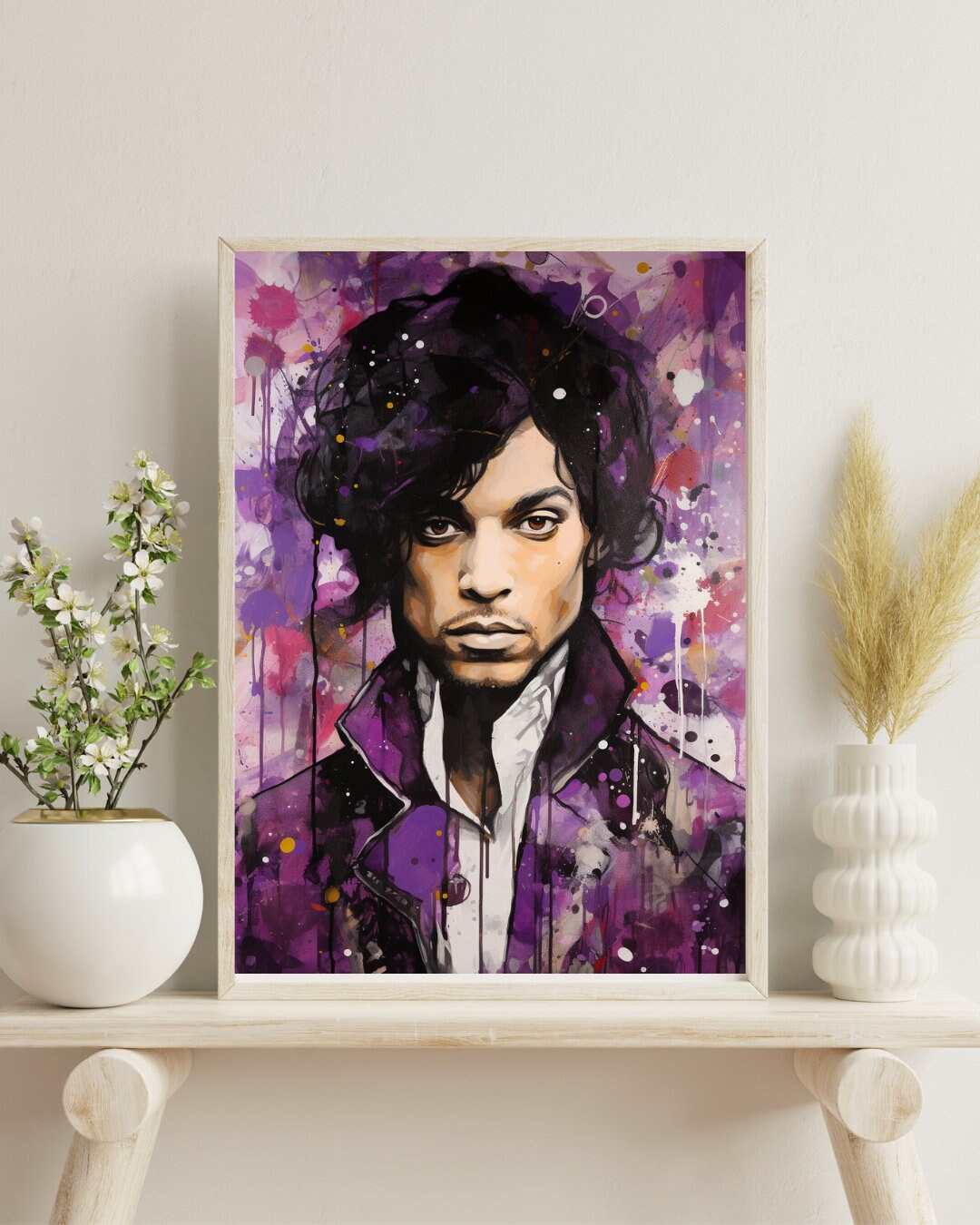 Prince Abstract Painting Poster Print - Vibrant Colors, Music Lovers ...