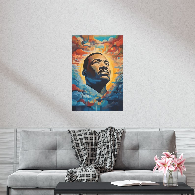 MLK Jr. Abstract Print Inspiring Civil Rights Art Vibrant and Impactful ...