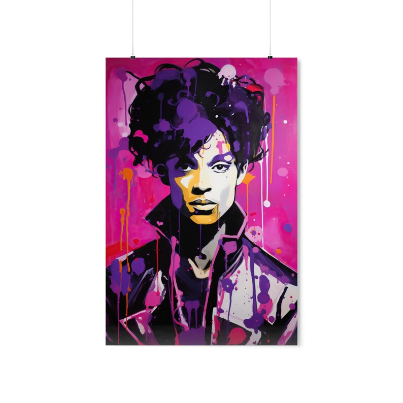 Abstract Prince Art Print - Vibrant Tribute to the Musical Icon ...
