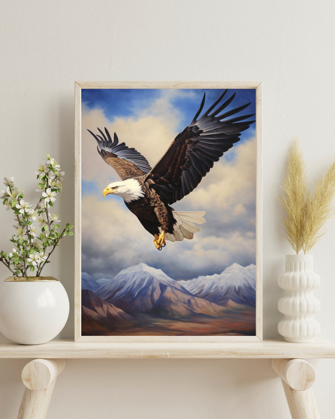 Bald Eagle in Flight - Majestic Poster Print - Wildlife Art - Perfect ...