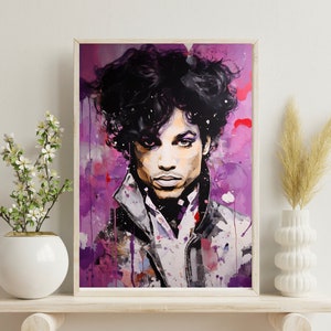 Iconic Prince Abstract Art Poster Print - Vibrant Colors, Musical ...
