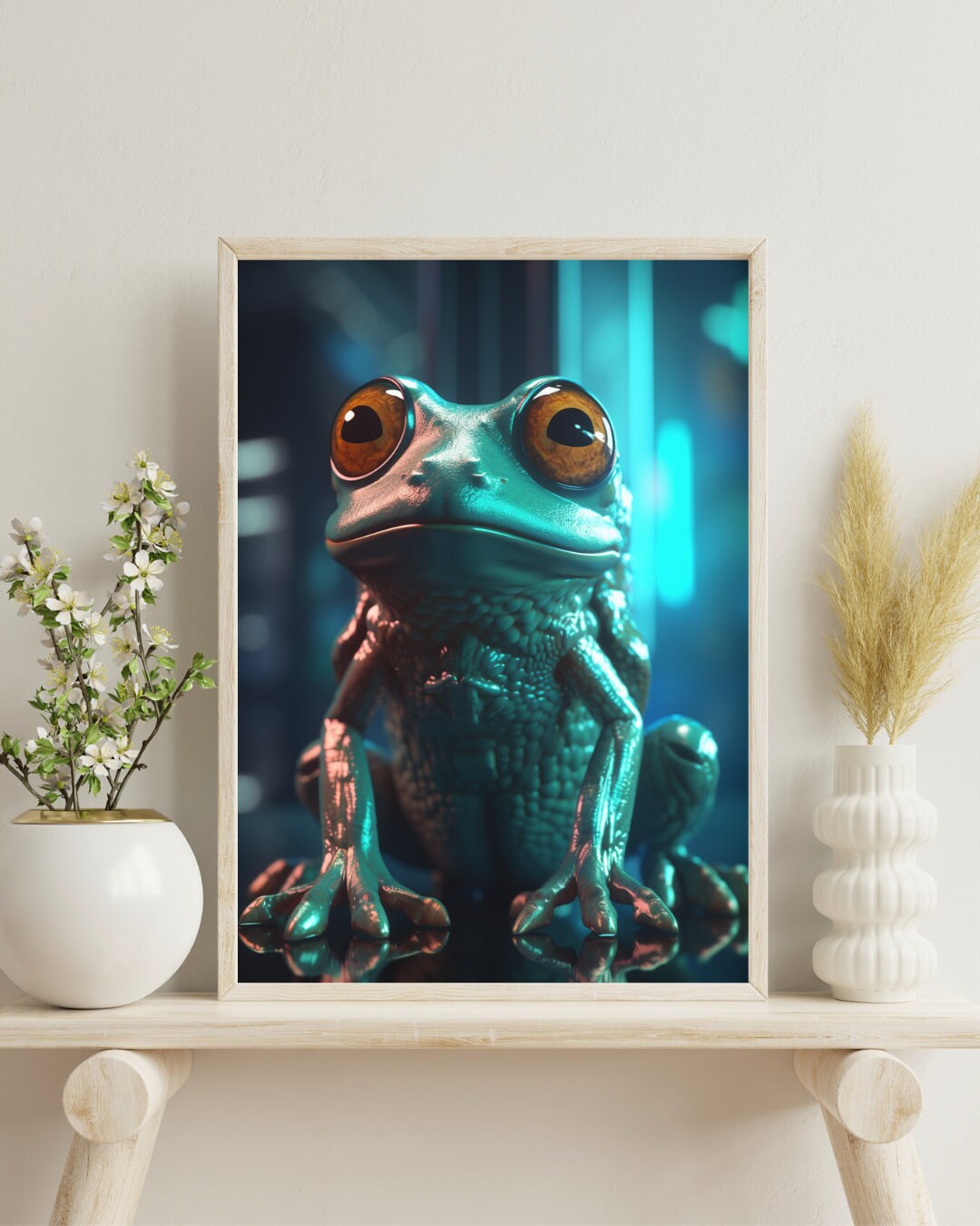Funny Frog Poster Print | Frog Wall Art | Frog Wall Decor | Colorful ...