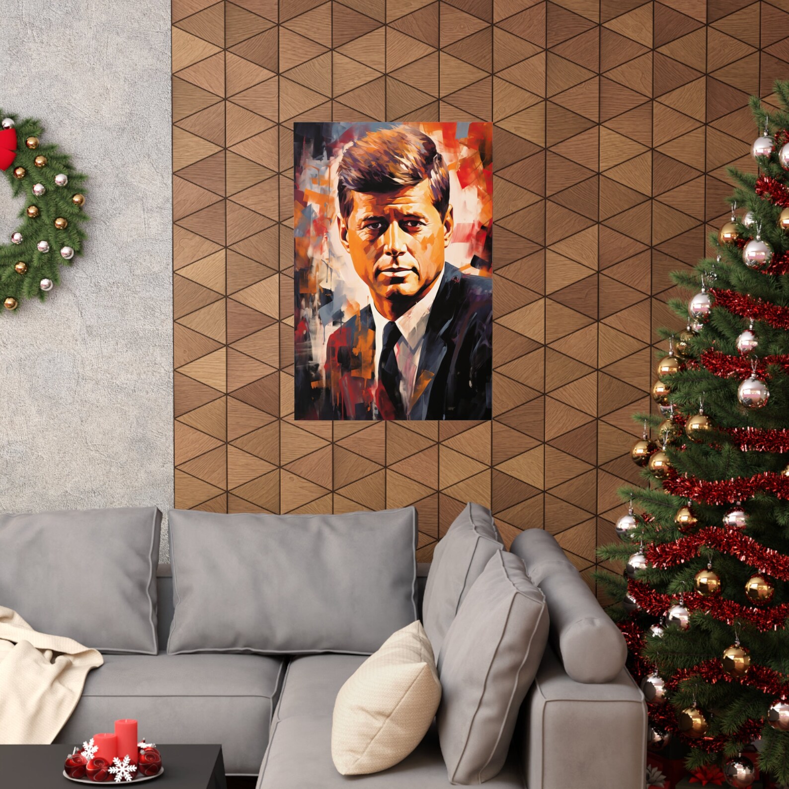 Vibrant JFK Portrait Print: Colorful JFK Art Presidential Decor Perfect ...