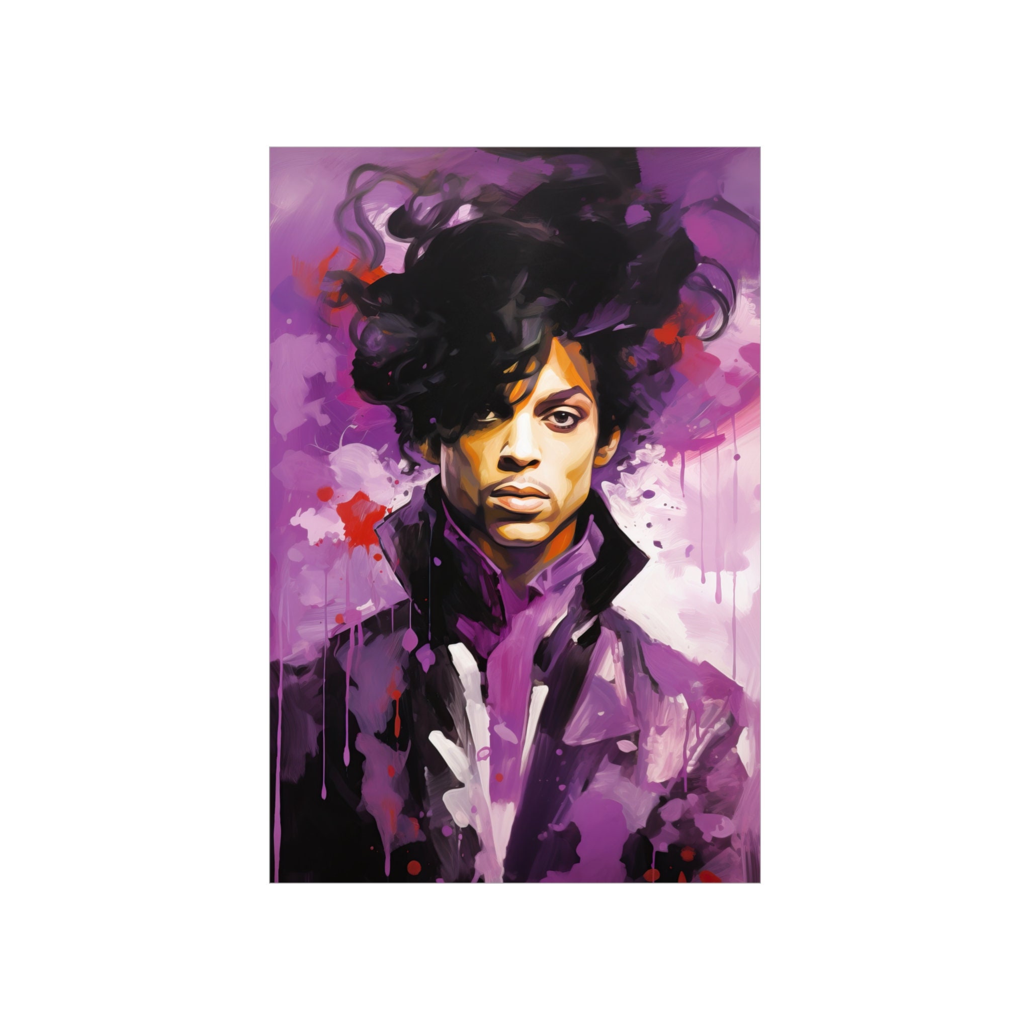 Iconic Prince the Singer Abstract Art Print - Vibrant Colors - Musician ...