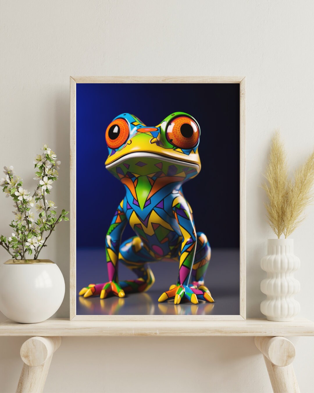 Art Frog Poster Print | Frog Street Art | Frog Wall Decor | Colorful ...