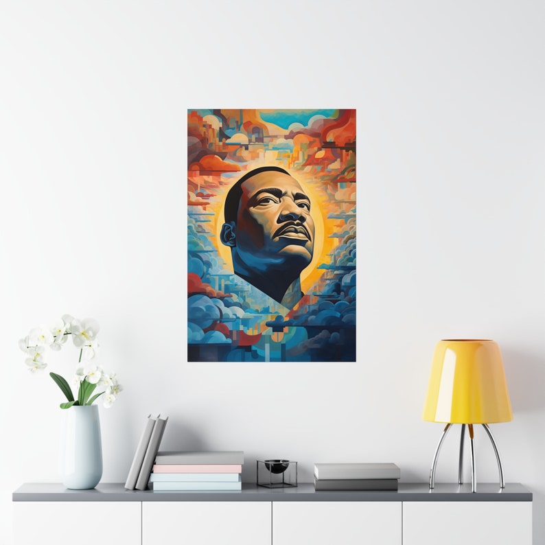 MLK Jr. Abstract Print Inspiring Civil Rights Art Vibrant and Impactful ...