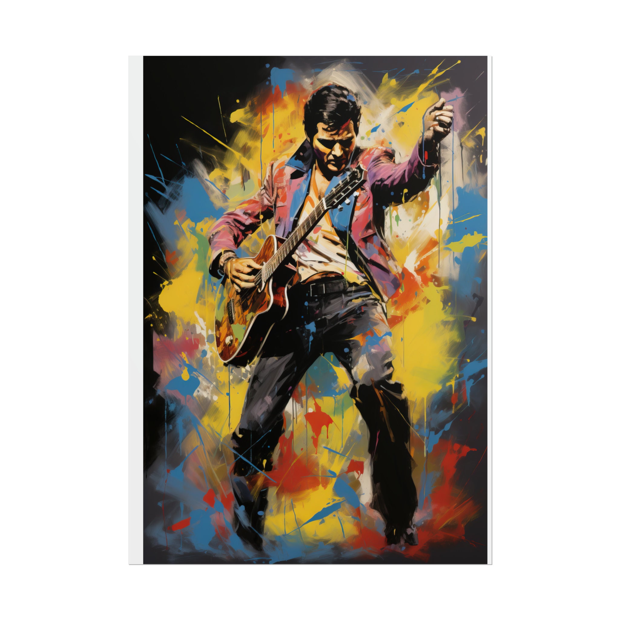Colorful Elvis Inspiration, Wall Decor, Rock 'n' Roll, Unique Gift ...