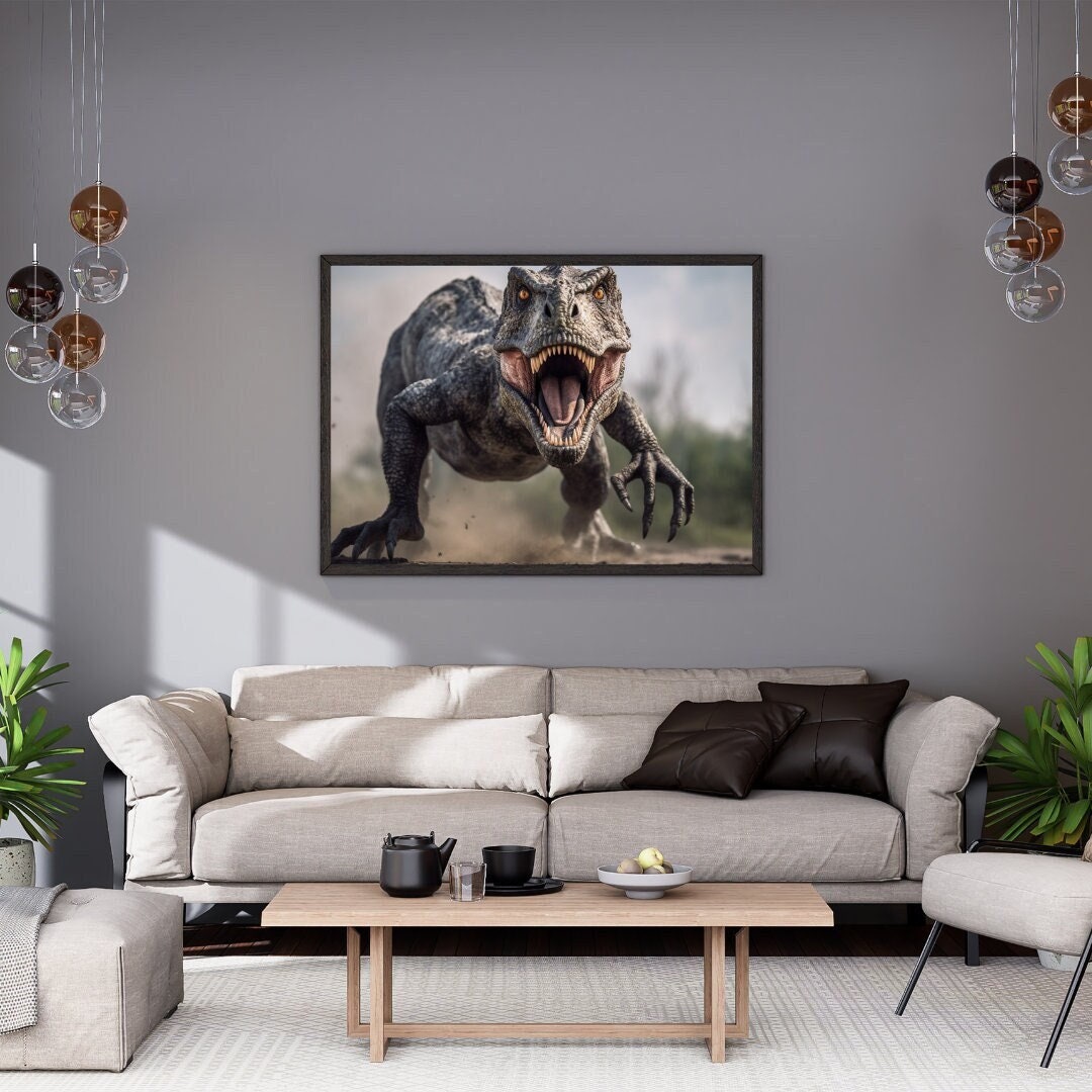T-rex Poster Print | Dinosaur Art | T-rex Wall Decor | T-rex Dinosaur ...
