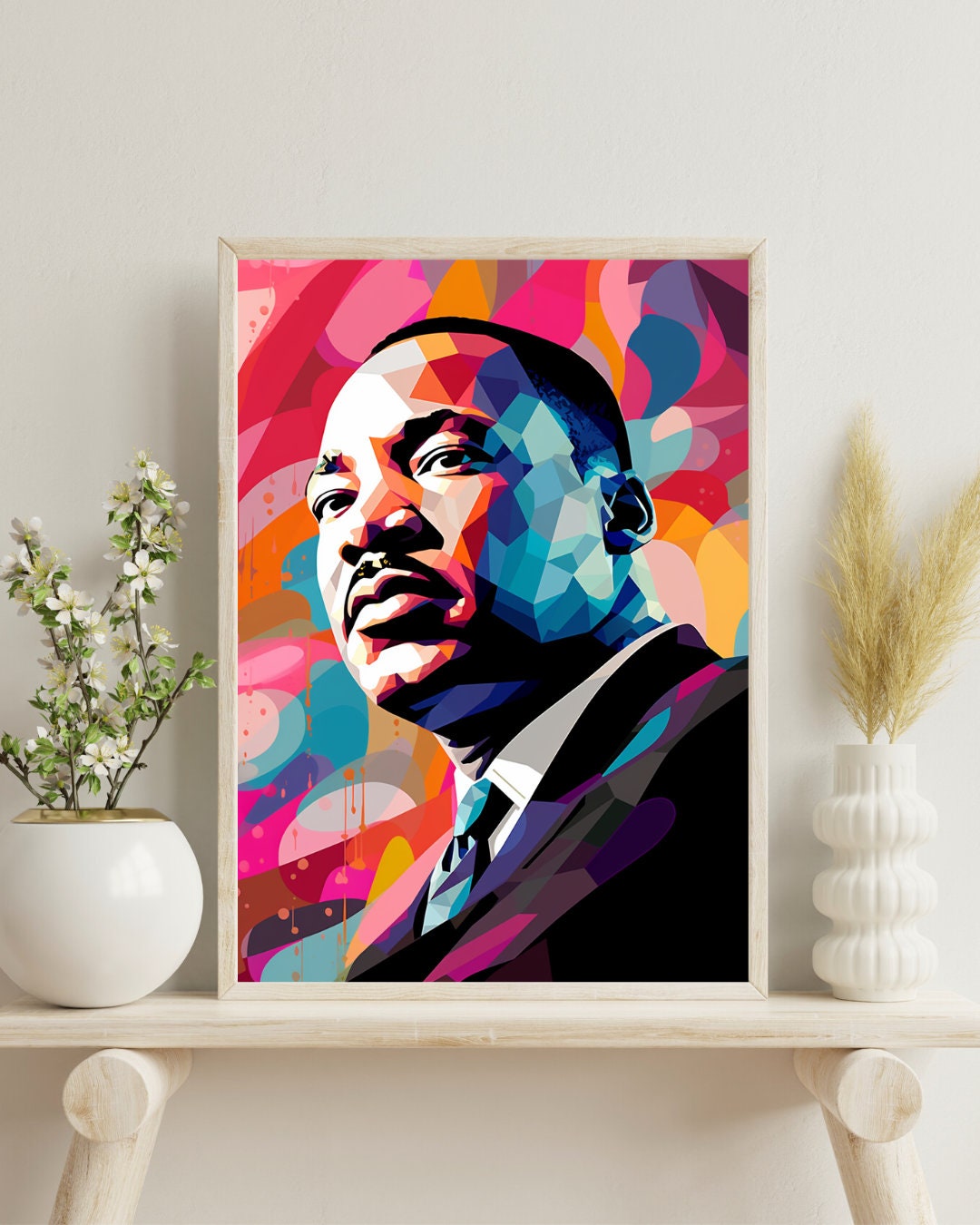MLK Jr. Abstract Print - Inspiring Civil Rights Art - Vibrant and ...