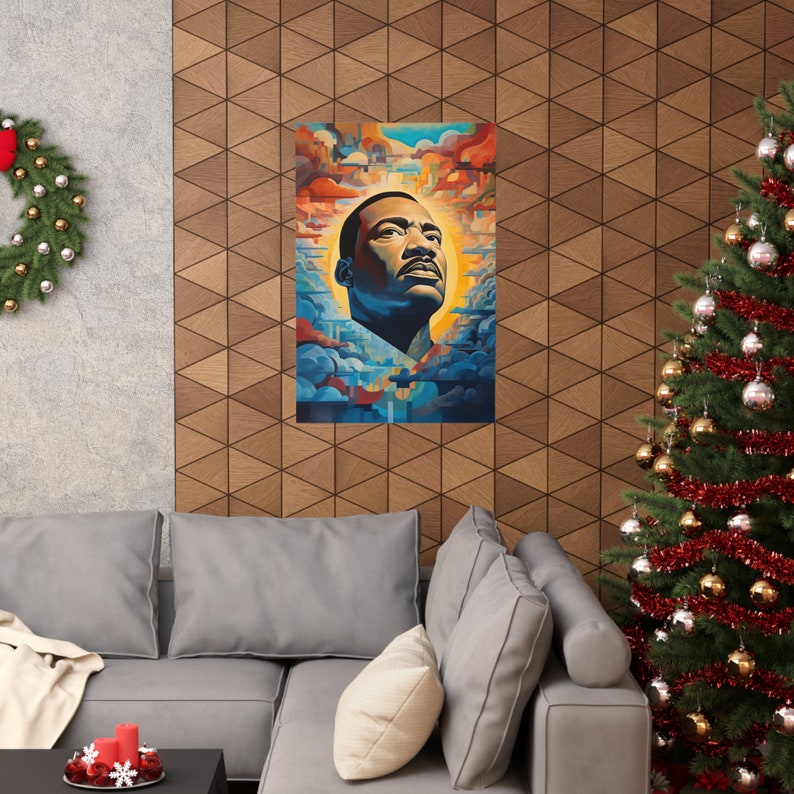 MLK Jr. Abstract Print Inspiring Civil Rights Art Vibrant and Impactful ...