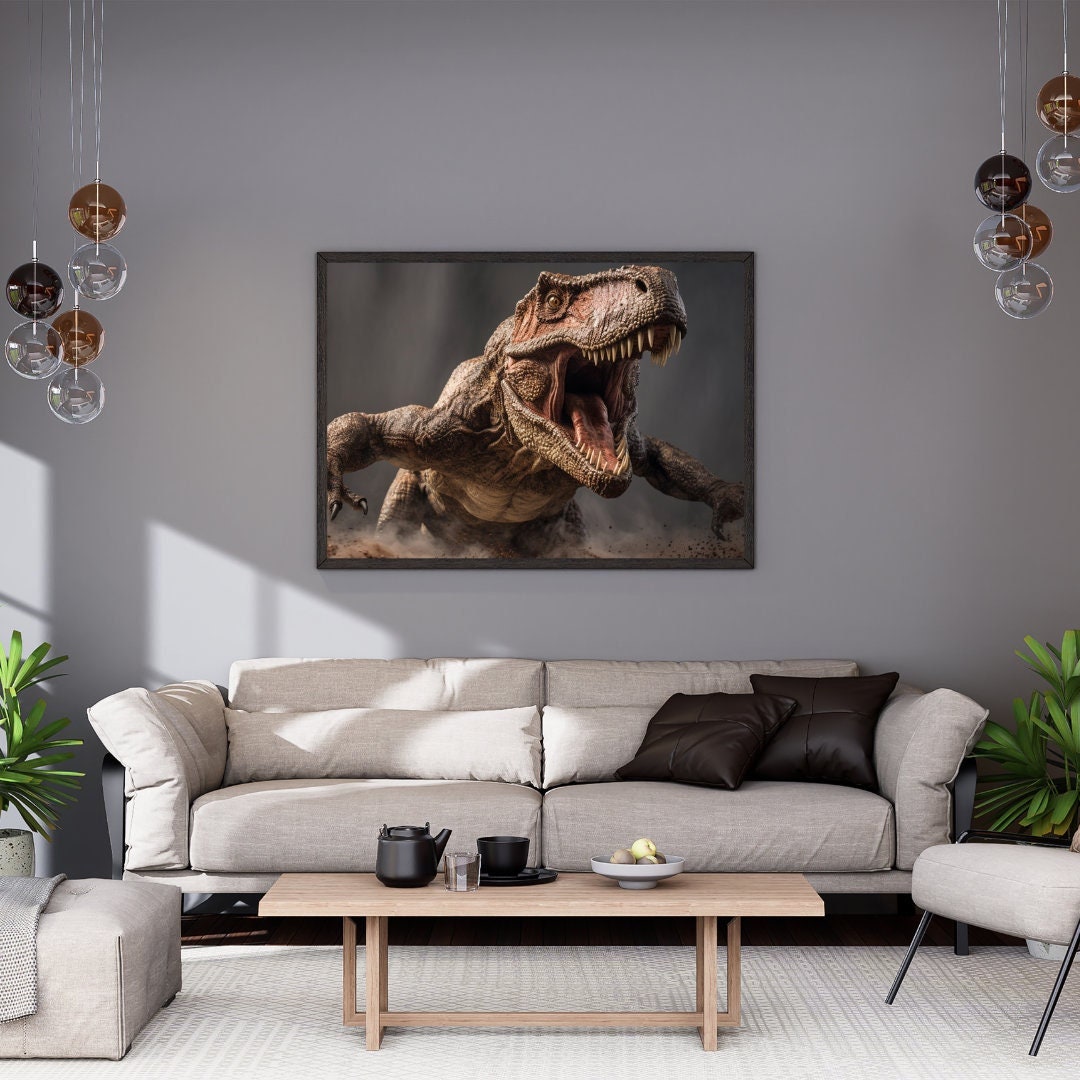 T-rex Poster Print | Dinosaur Art | T-rex Wall Decor | T-rex Dinosaur ...