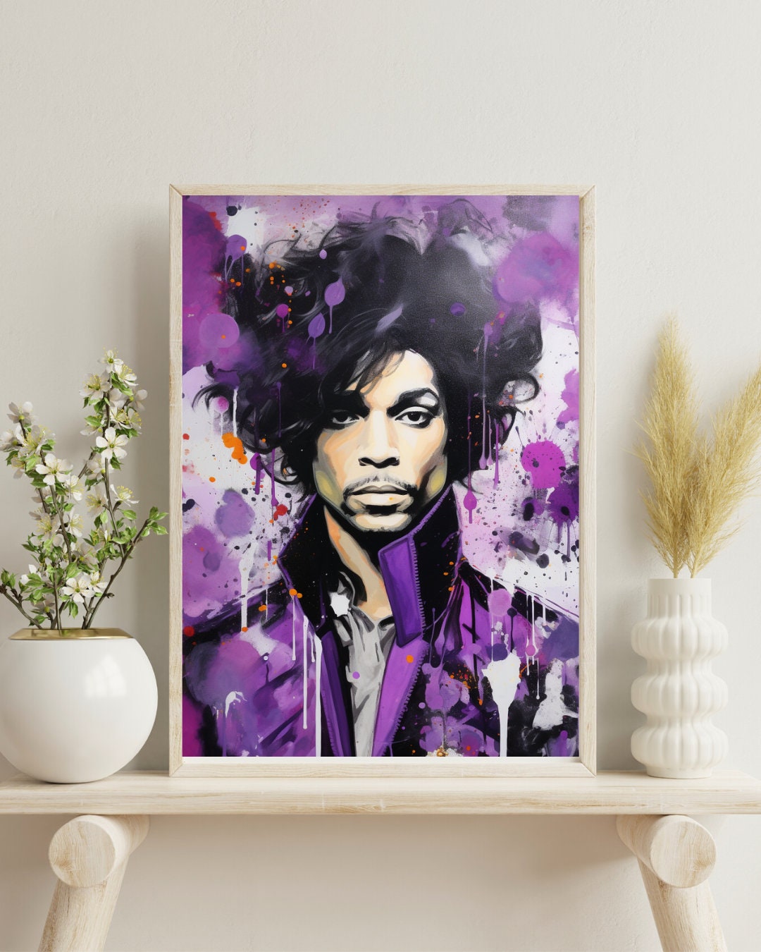 Prince Abstract Art Print - Vibrant Colors - Musical Icon - Home Decor ...