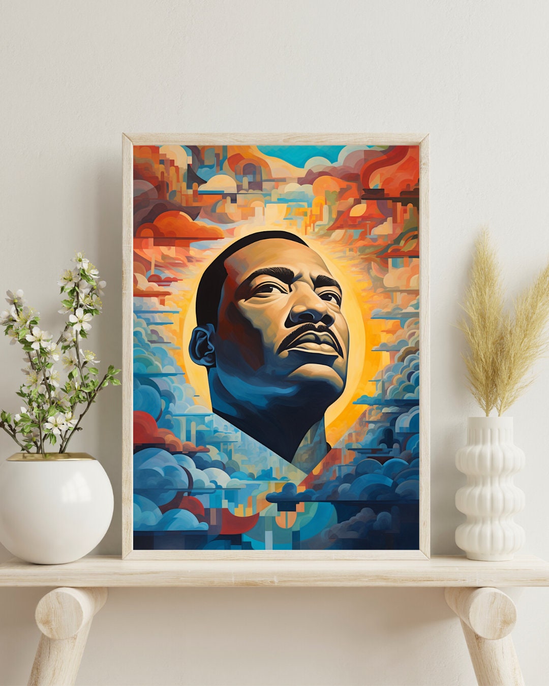 MLK Jr. Abstract Print Inspiring Civil Rights Art Vibrant and Impactful ...