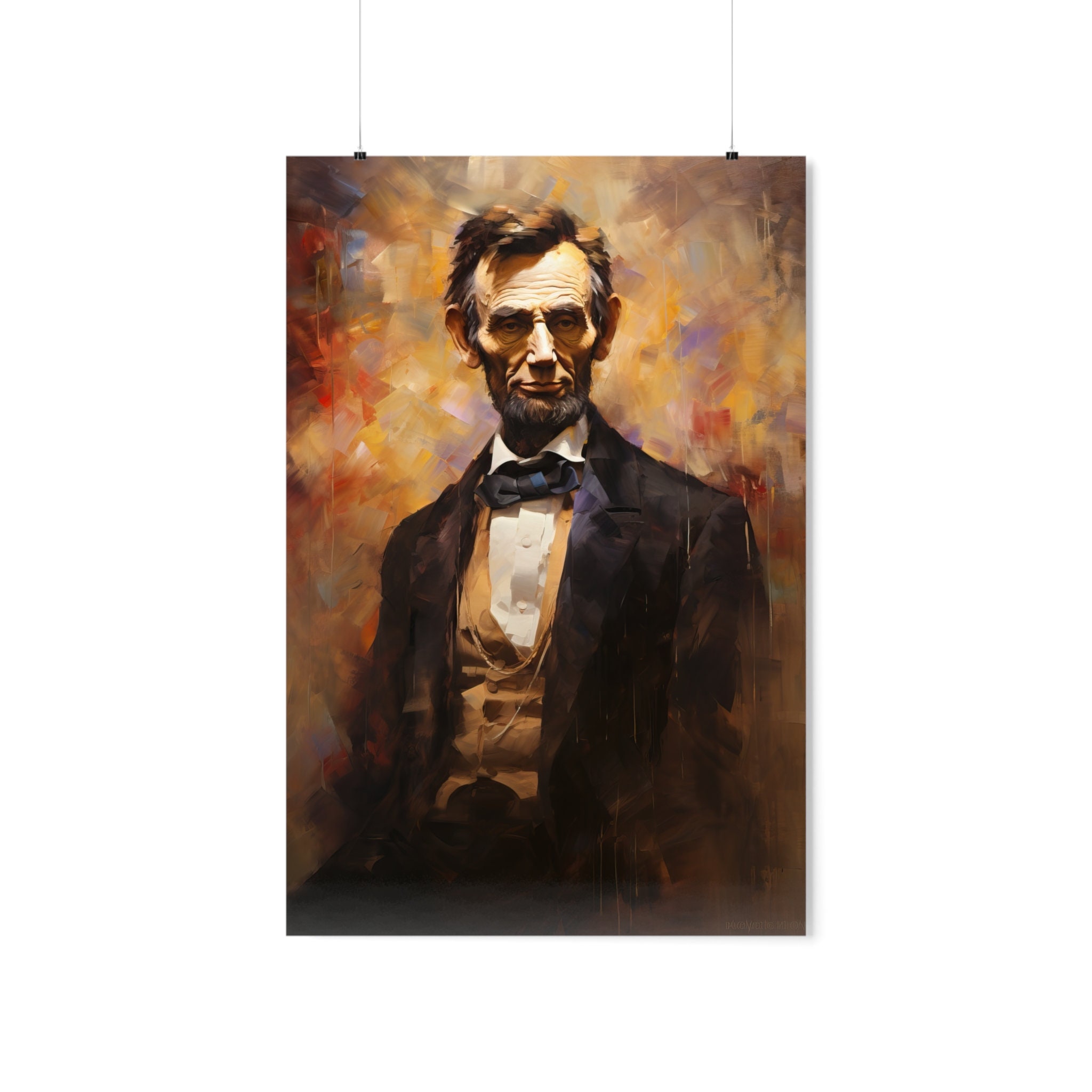 Lincoln Abstract Art - Historical Wall Decor - President Lincoln ...