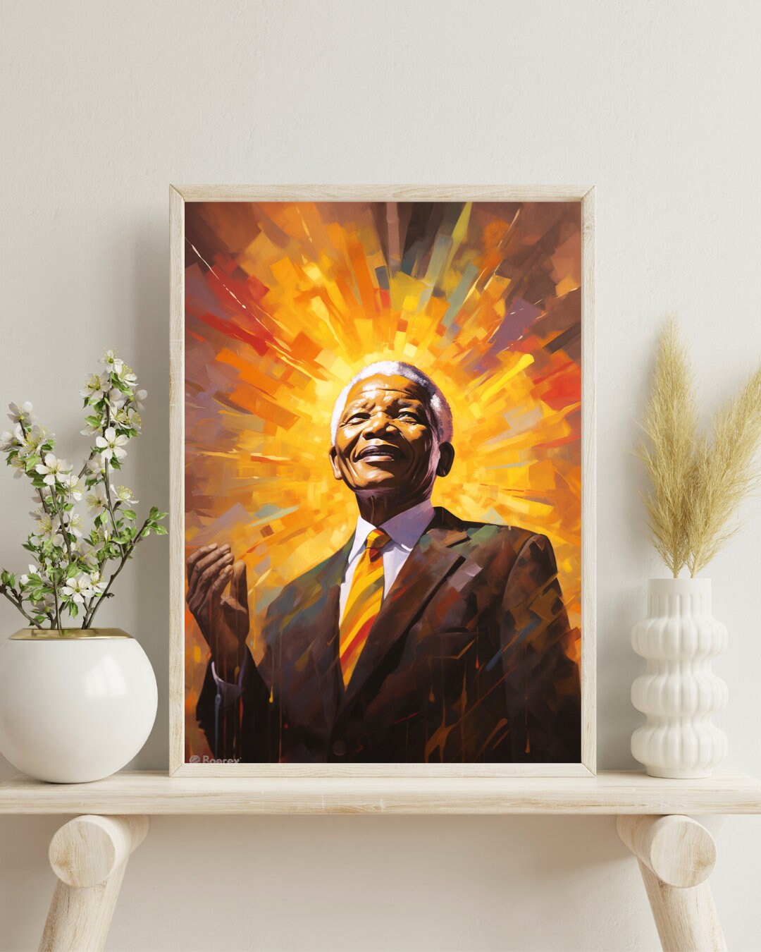 Nelson Mandela Abstract Poster Print - Inspirational Art for Decor ...