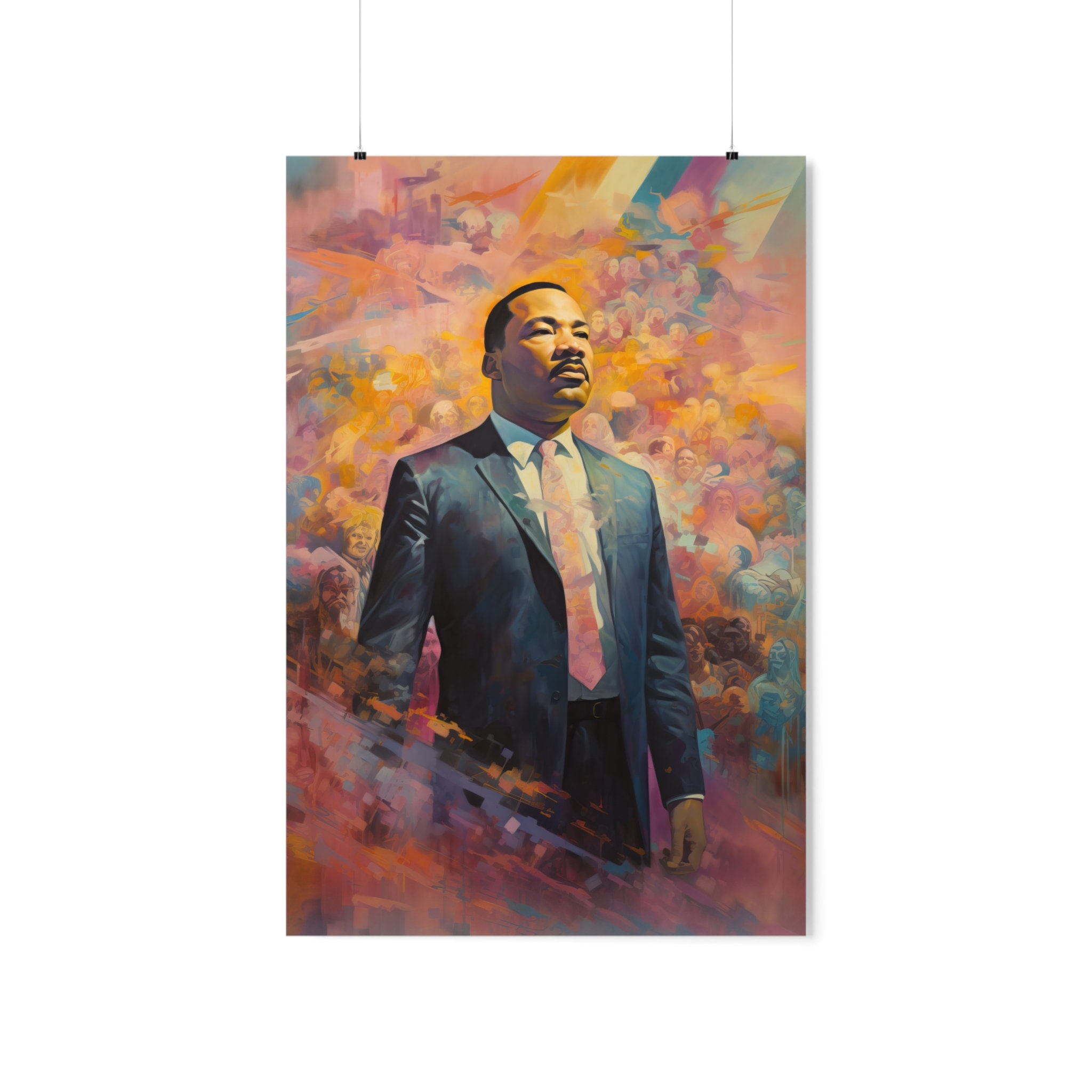 MLK Jr. Abstract Print Inspiring Civil Rights Art Vibrant and Impactful ...